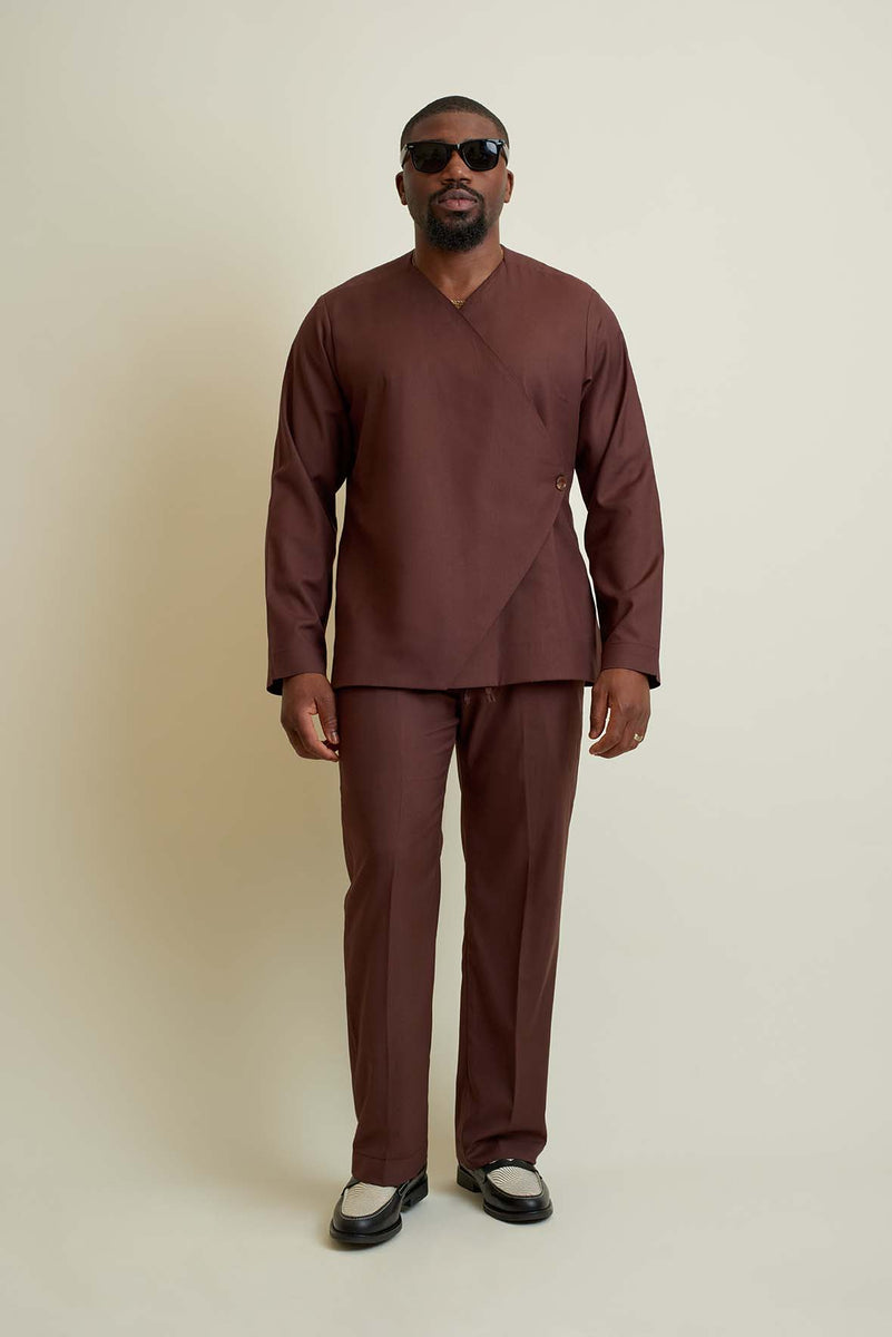 Dare Kaftan Top in Coffee Brown – philipdadajr